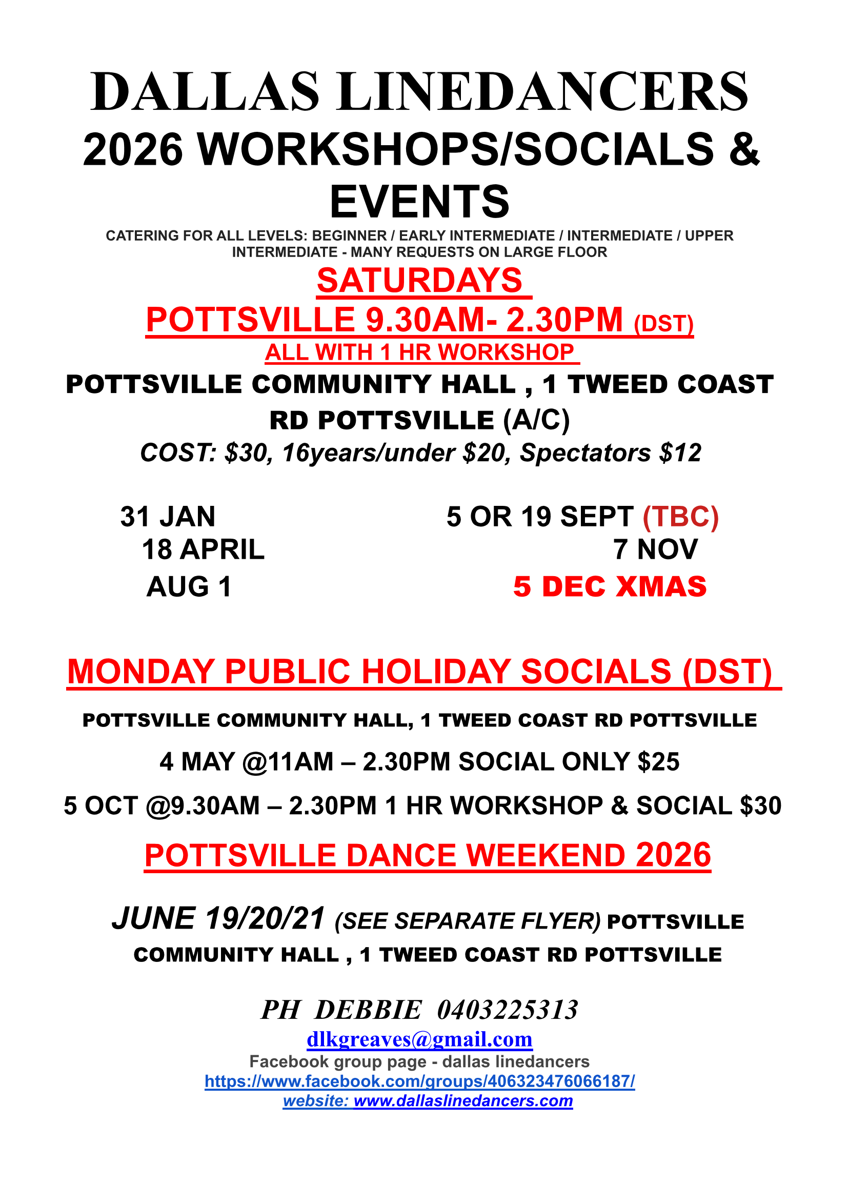 Dallas Line Dancers – Brisbane, Gold Coast and Tweed shire