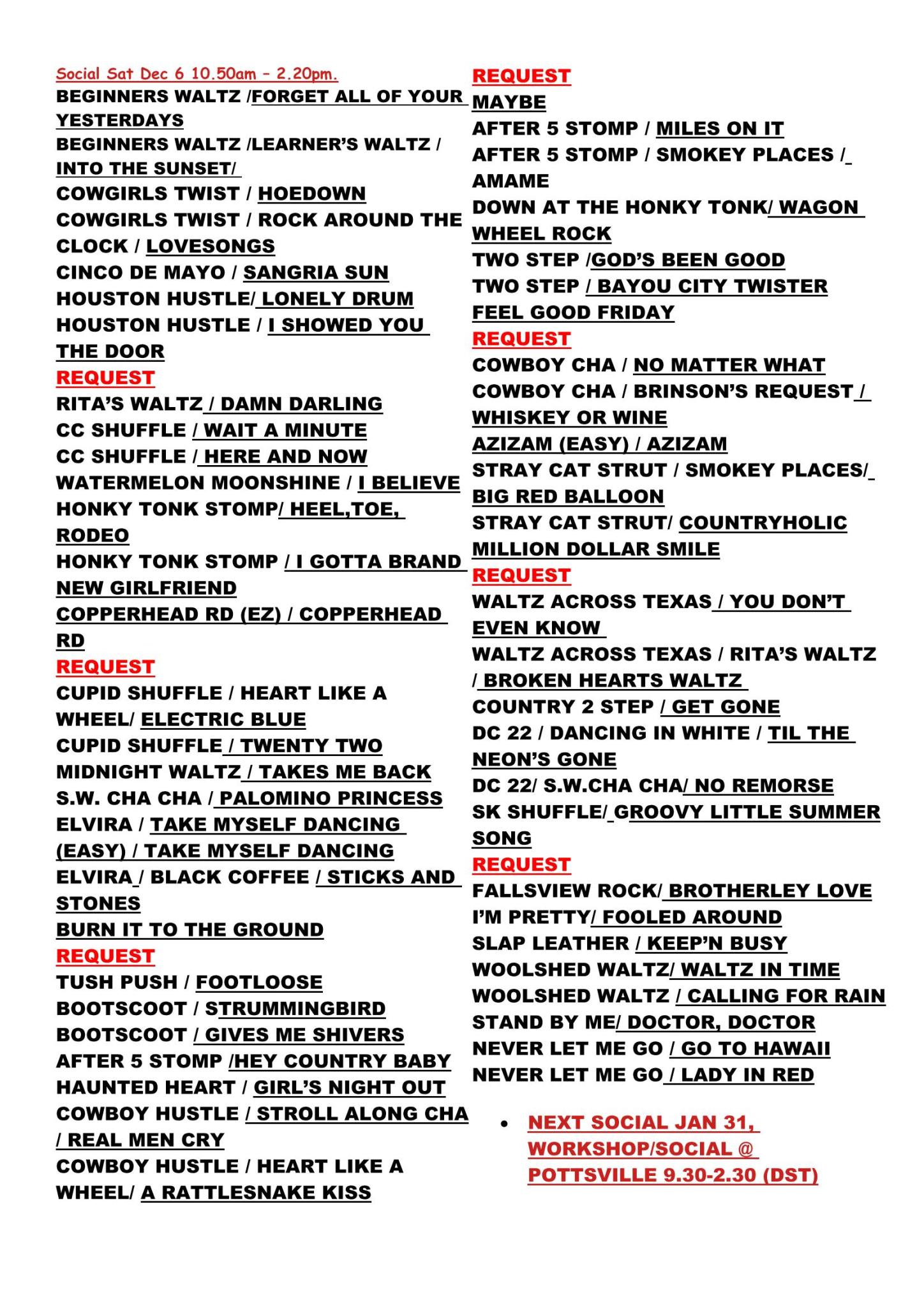 Dallas Line Dancers – Brisbane, Gold Coast and Tweed shire