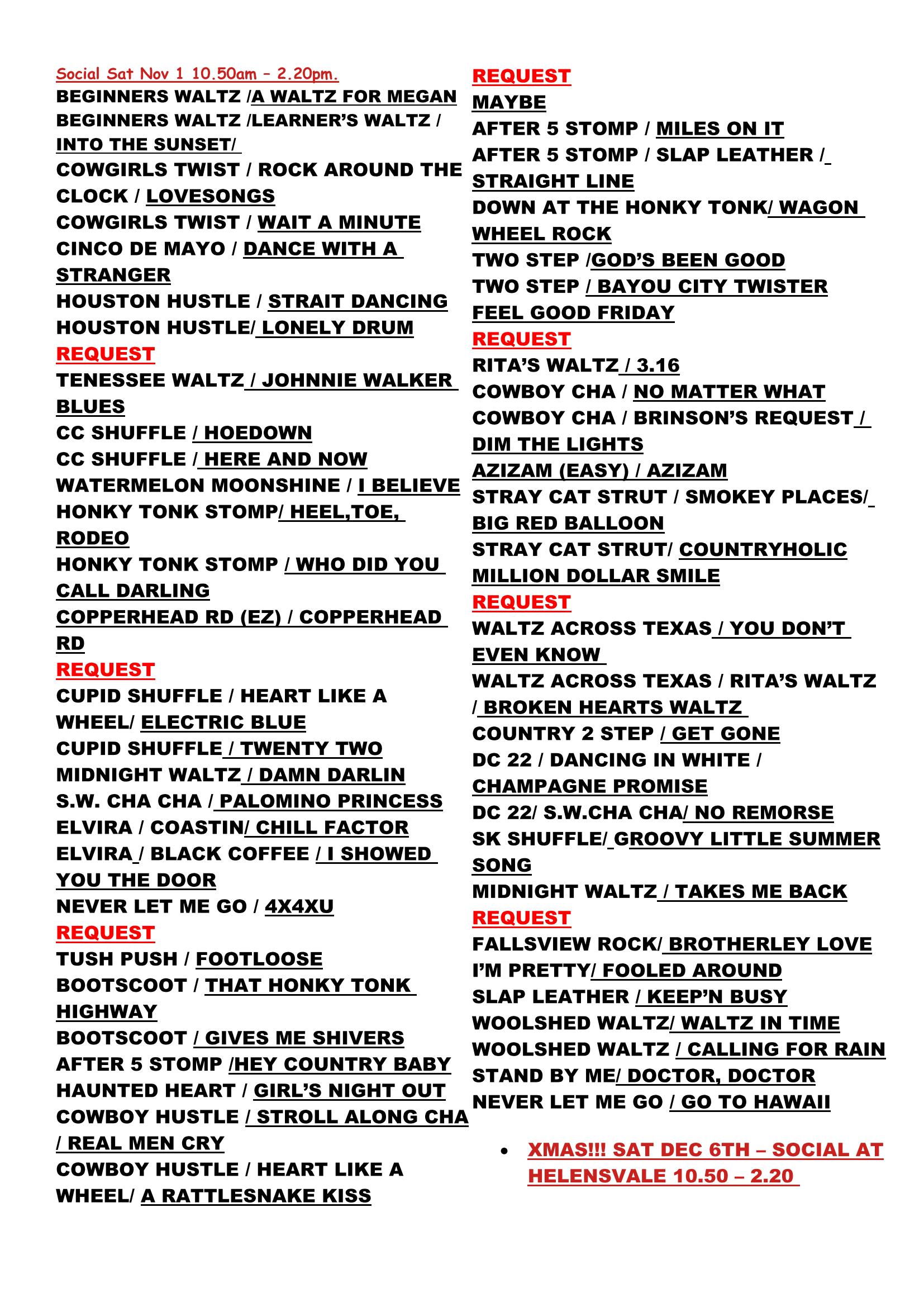 Dallas Line Dancers – Brisbane, Gold Coast and Tweed shire